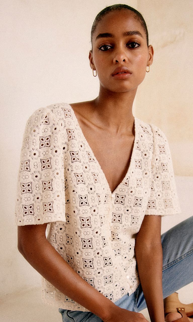 Lace & Embroidery, Shirts & Blouses , Shop | Sézane