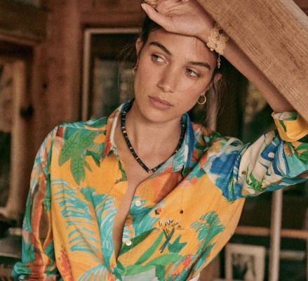 Zora Short - Indigo - Linen - Sézane