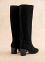 Adèle Boots - Black - Split cowhide leather - Sézane