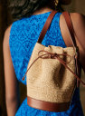 Mini farrow Raphia Bucket - Natural Raffia - Raffia - Sézane