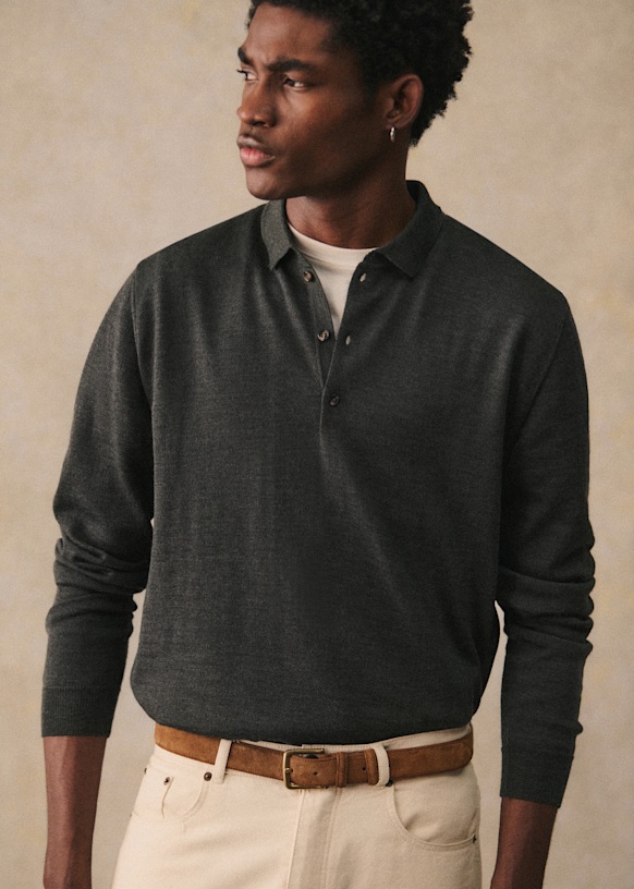 Mike Sweater - Speckled brown - Wool - Sézane
