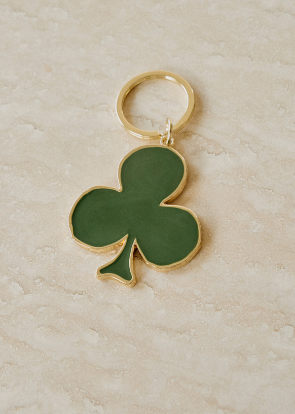 Shamrock Keyring - Green - Enamel - Sézane