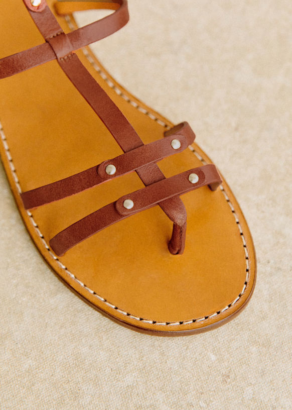 Célia Sandals - Natural heritage - Smooth cowhide leather - Sézane