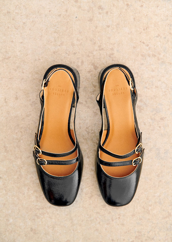 Paula Babies - Patent Black - Patent goatskin leather - Sézane Paula Babies - Patent Black - Patent goatskin leather - Sézane