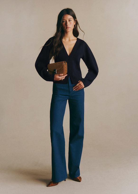 Vest Anouck - Biscuit - Merinowol - Sézane