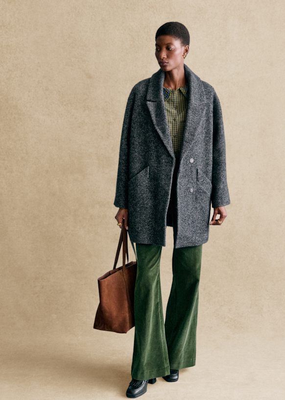 Mantel Andrew - Grau meliert - Wolle - Sézane