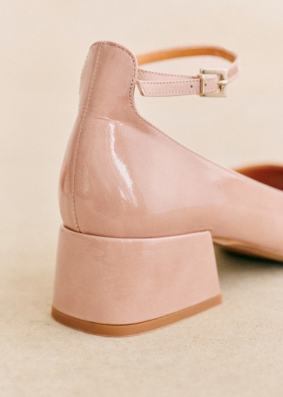 Babies Mélanie - Rose Clair Vernis - Cuir bovin - Sézane