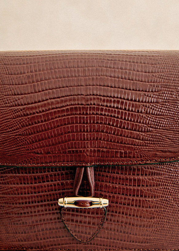 Milo Vintage Bag - Embossed Brown - Octobre Éditions