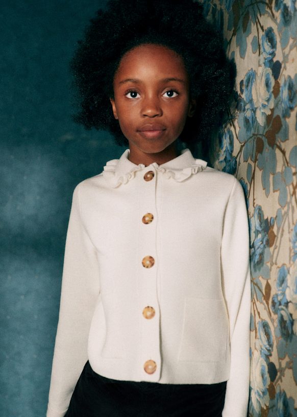 Betty Fantasy Cardigan - Ecru - Merino Wool - Sézane