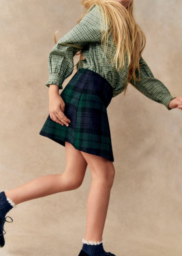Peter Skirt - Petit Sézane x MDLO - Batley Check - Wool - Octobre Éditions