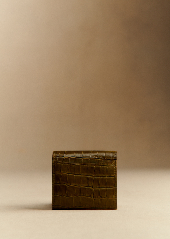 Milo Small Wallet - Glossy Chocolate - Smooth cowhide leather - Sézane