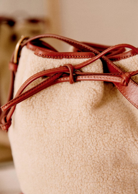 Farrow Mini Bag - Natural heritage leather / Wool - Textile - Octobre ...