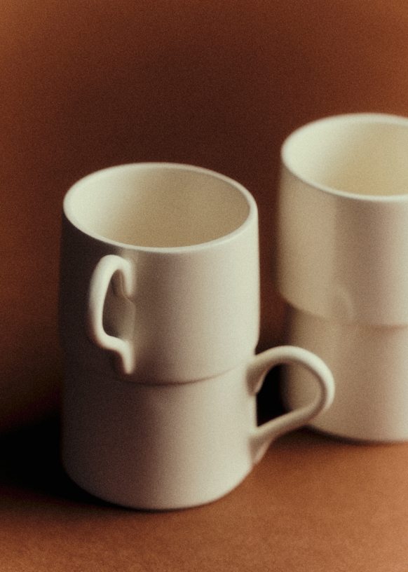 Set of 4 espresso cups - Ecru - Ceramics, porcelain and earthenware ...