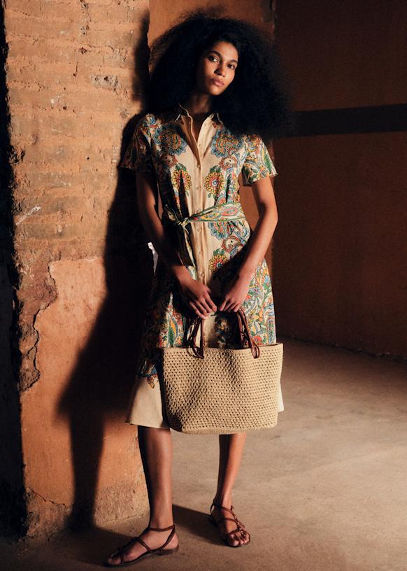 ADY Dress - Riola Print - Linen - Sézane
