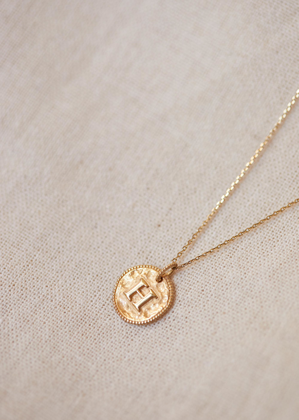 Sara Pendant - 9-carat gold - Letters A to H - Letter C - 9 Carats Gold ...