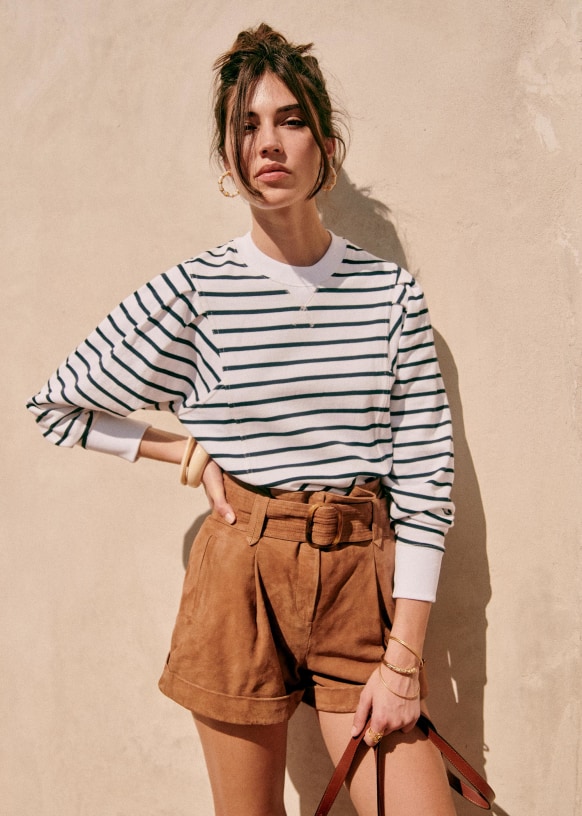 Short Rome - Noir Délavé - Coton Biologique - Sézane