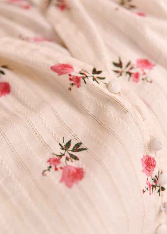 Ema Shirt - Pink Spring - Organic Cotton - Sézane