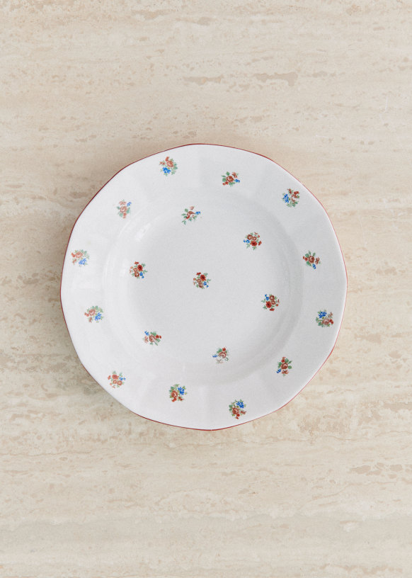 Antique soup plates, English flowers - Set of 6 Soup Plates - Design no ...