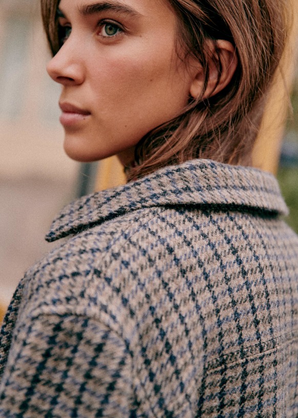 Will Jacket - Indigo with wool collar - Organic Cotton - Sézane