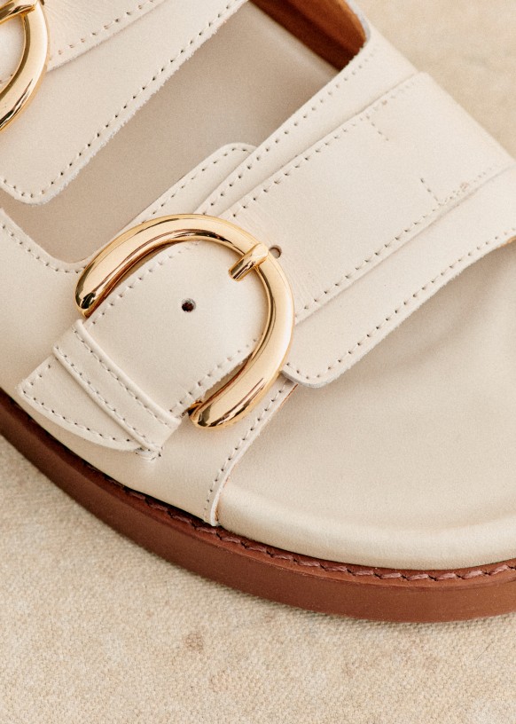 Lenny low mules - Smooth Natural Leather - Smooth cowhide leather - Sézane