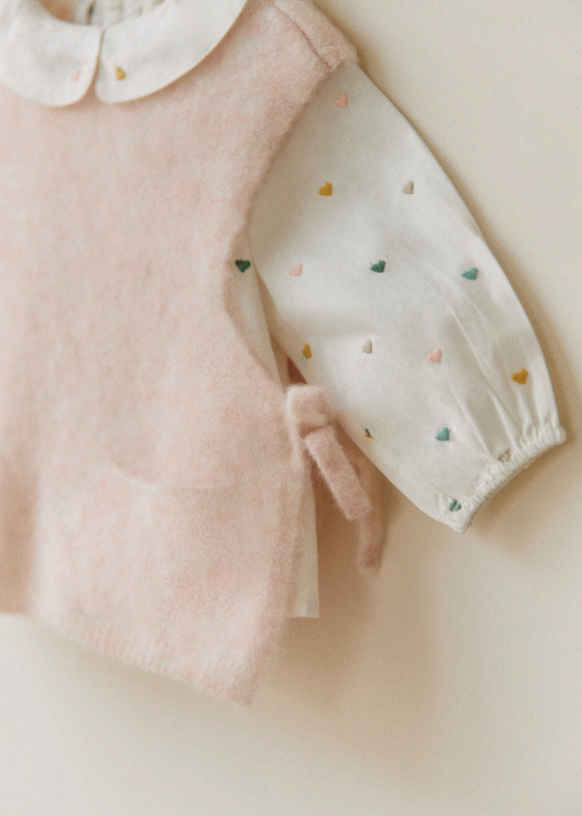 Pull Léandre - Rose Clair - Polyamide recyclé - Octobre Éditions