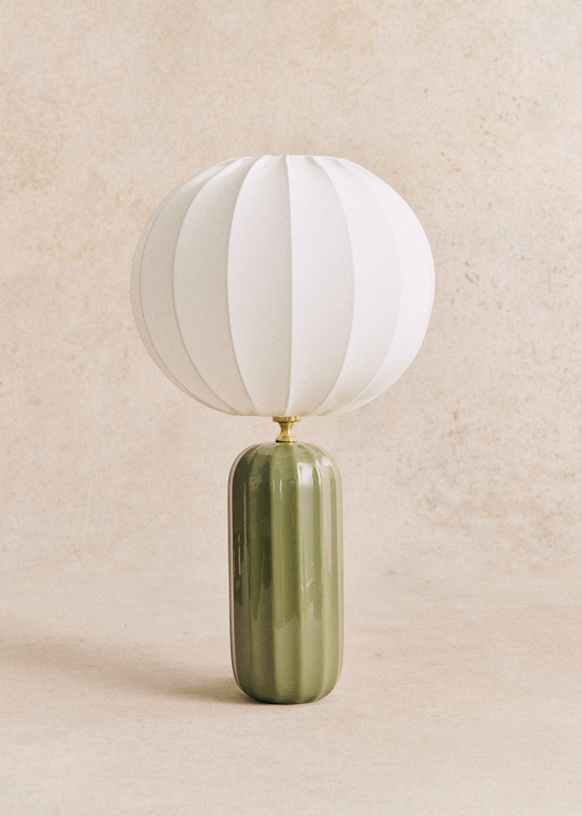 Traviata Lamp - Sage Green - Sonate Lampashade - Ecru - Ceramic - Sézane