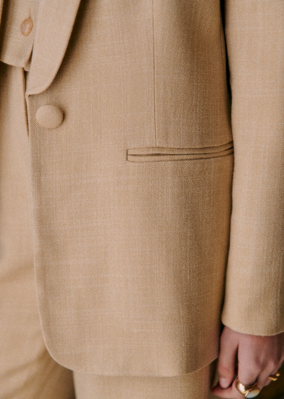 Gina Jacket - Pink - Wool - Sézane