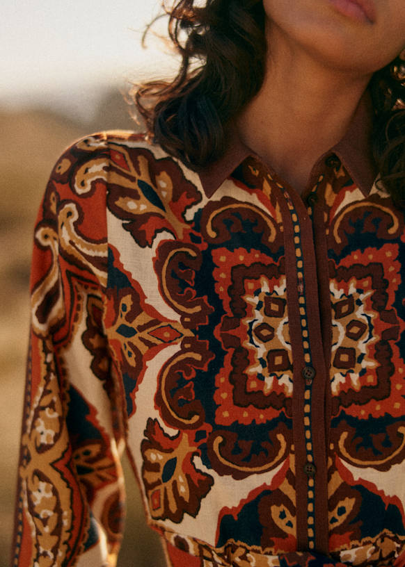 Belma Dress - Palmera Print - Ramy - Sézane