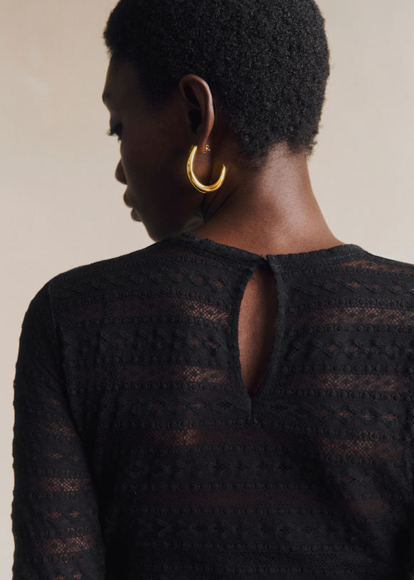 Hildy Dress - Black Lace - 0rganic cotton - textile made from organic ...