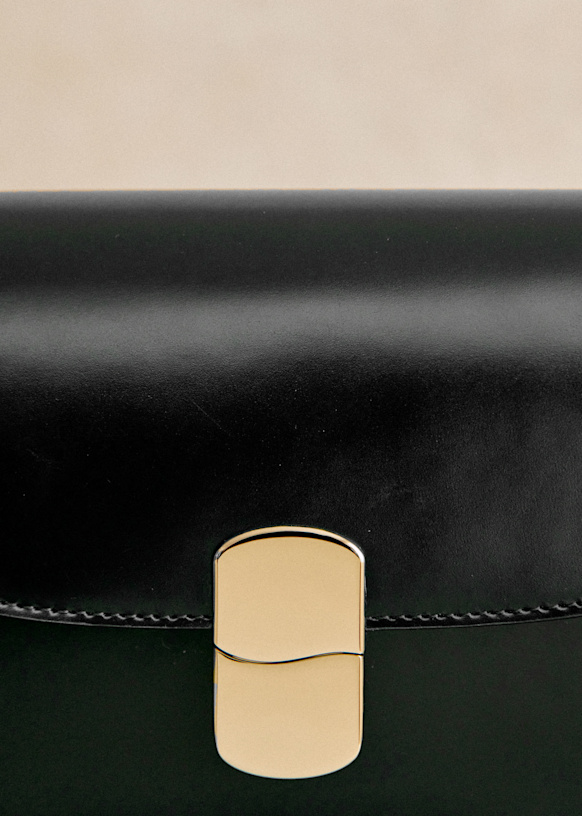 Milo Mini Classic Bag - Black Multi Patchwork - Bovine leather - Sézane