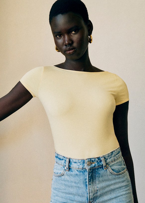 Anissa T-Shirt - Pastel Yellow - Organic cotton - textile made from ...