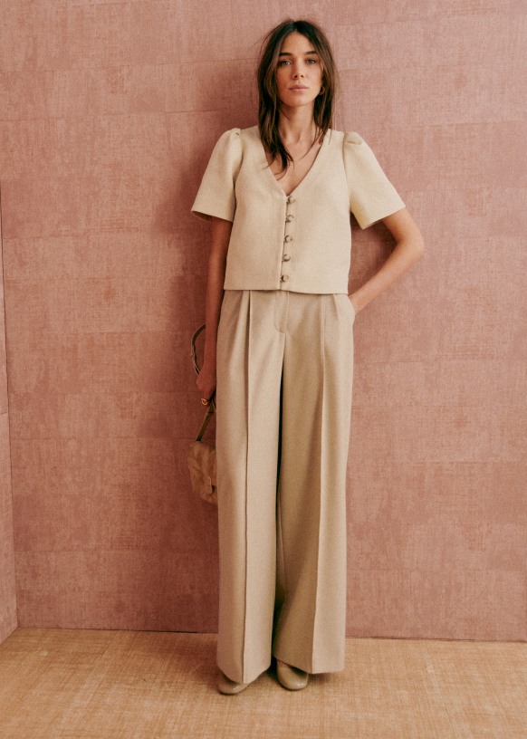 Blusa Nevi - Avorio - Cotone biologico - Sézane