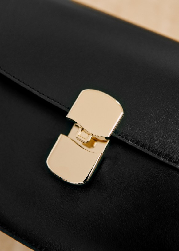 Milo Classic Bag - Smooth Black - Smooth goatskin leather - Sézane