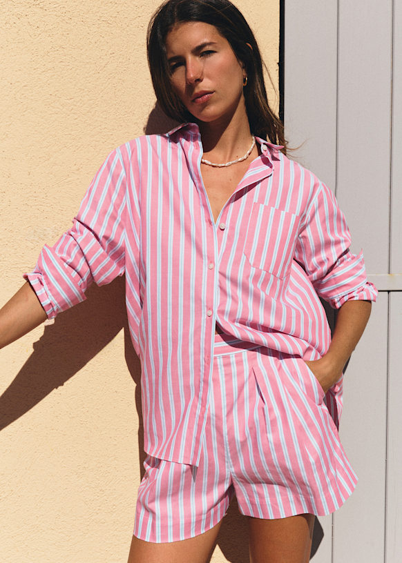 Nicolo Shorts - Beach Stripes - Organic cotton - organic textile - Sézane