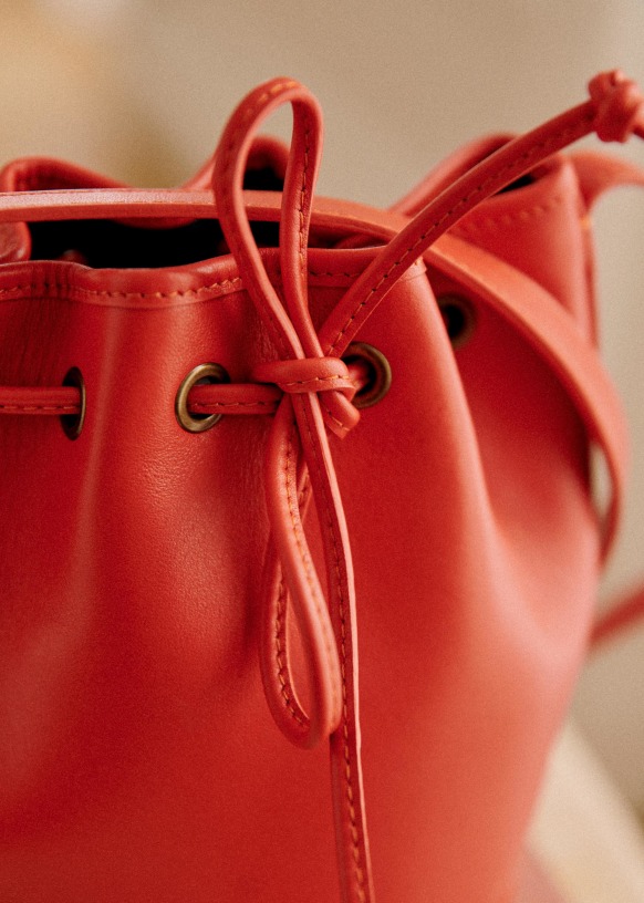 Farrow Mini Bag - Bright orange - Smooth cowhide leather - Octobre Éditions