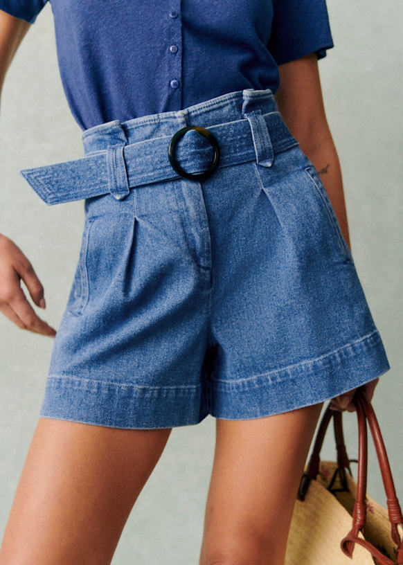 Rome New Shorts - Caramel - Organic cotton - organic textile - Sézane