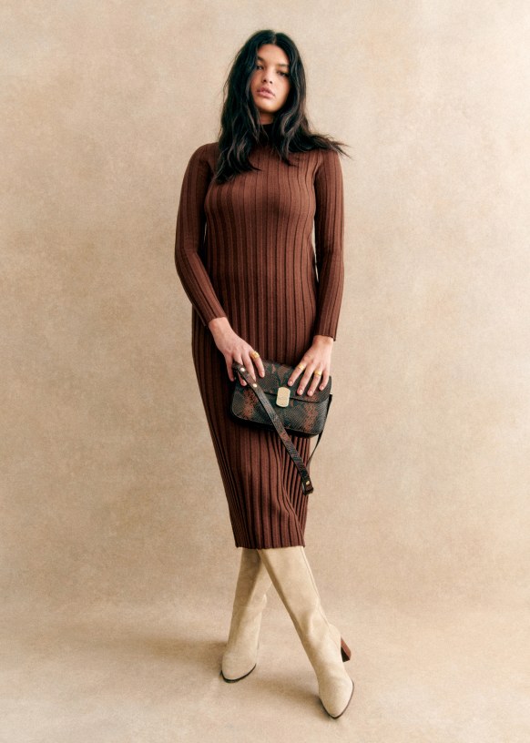 Milo Classic Bag - Brown Python Print - Sézane