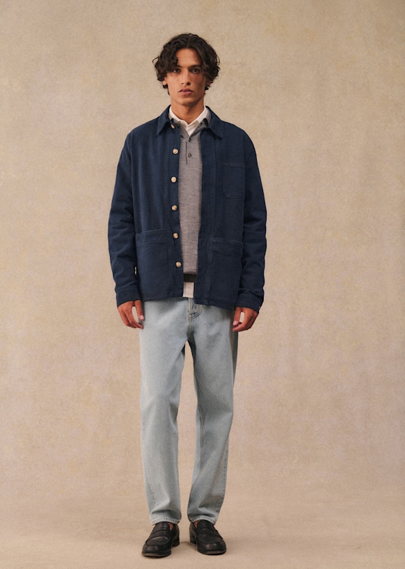 Will Jacket - Navy - Organic cotton - organic textile - Sézane