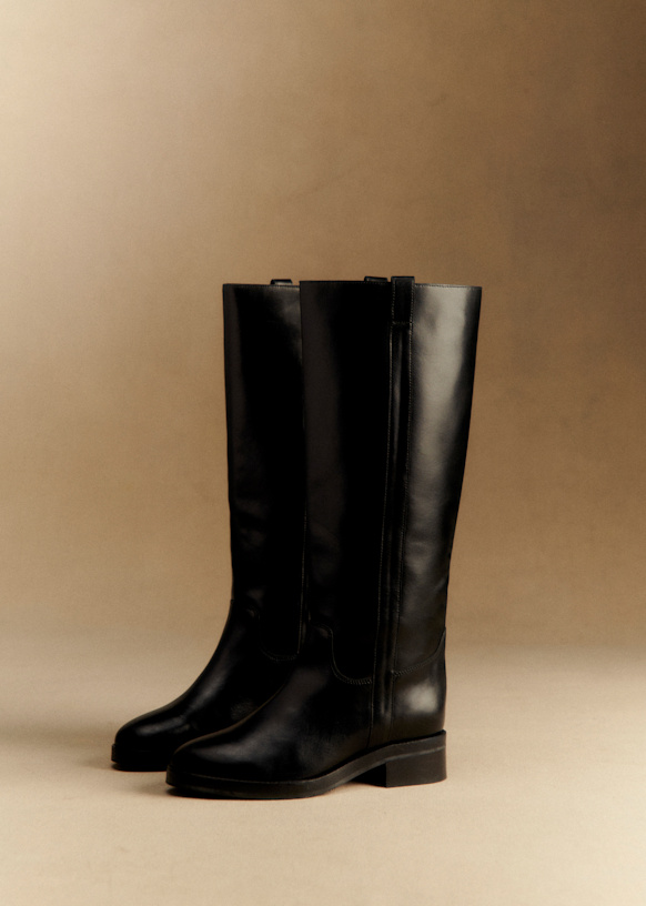 Bridget Knee Boots - Sandstone - Bovine leather - Sézane