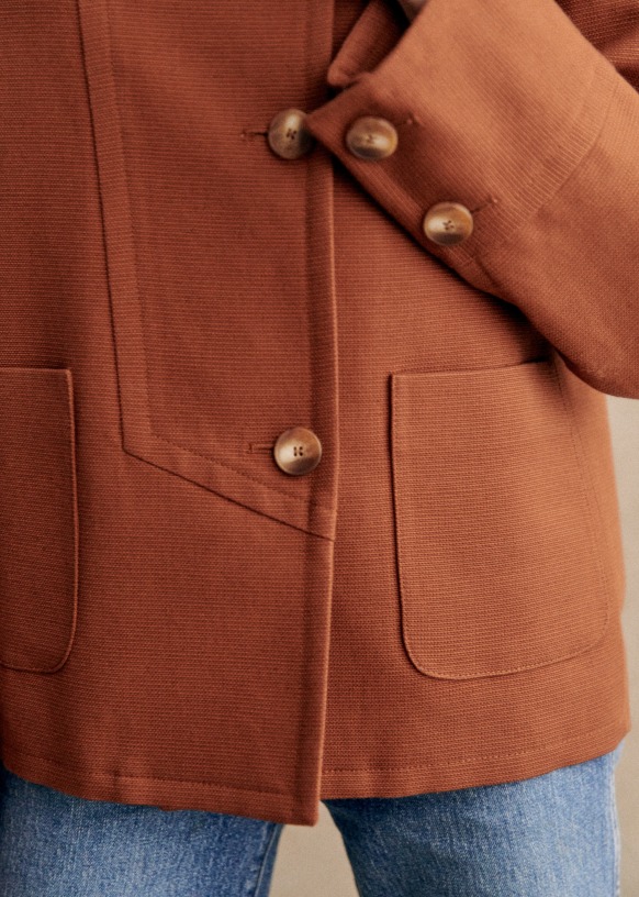 Alvin Jacket - Hazelnut - Cotton - Sézane