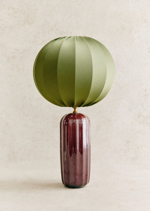 Lamp Traviata groot model - Mokka - Sonate Lampenkap - Ecru - Keramiek ...