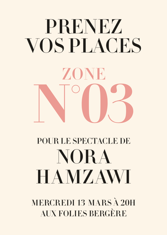 Nora Hamzawi pour DEMAIN - Spectacle solidaire - Zone 3 - Sézane