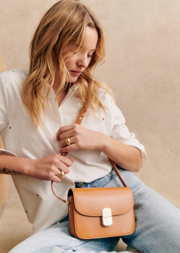 Mini Milo Classic Bag - Smooth honey - Smooth goatskin leather - Sézane