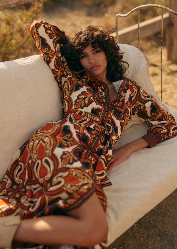 Robe Belma - Imprimé Palmera - Ramie - Sézane