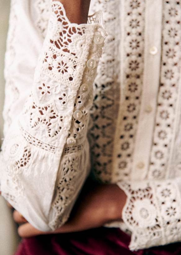 Rym Shirt - Ecru - Organic Cotton - Sézane