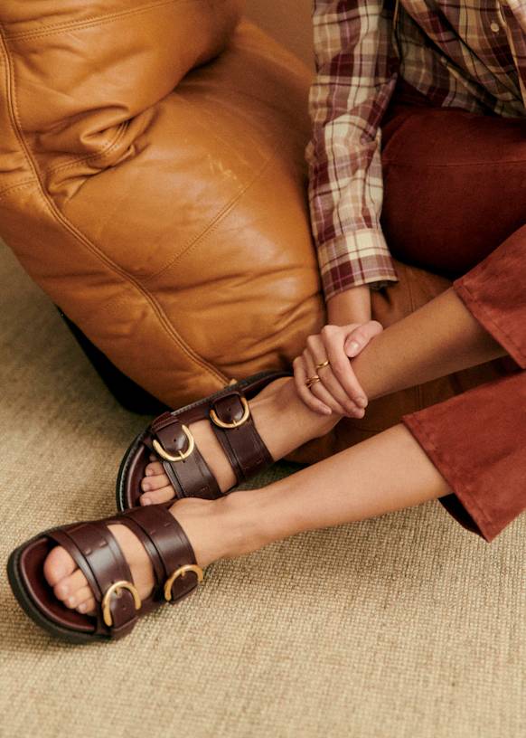 Lenny low mules - Smooth Black - Bovine leather - Sézane