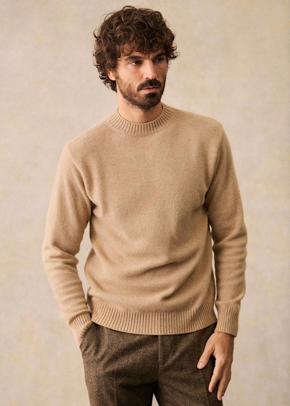 Riley Sweater - Beige - Merino Wool - Octobre Éditions
