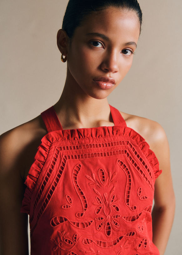 Janice Top - Red - Organic Cotton - Sézane