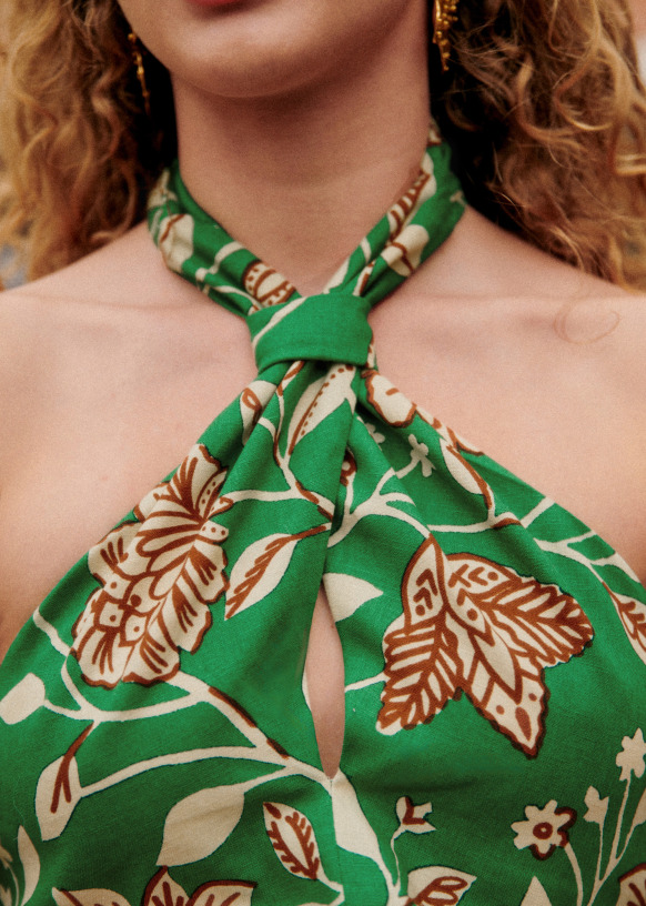 Jarred Dress - Gemini Print - Linen - Sézane