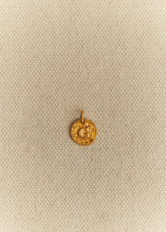 Sara Pendant - 9-carat gold - Letters A to H - Letter G - 9 Carats Gold ...